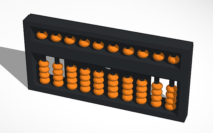 3D design ABACUS - Tinkercad