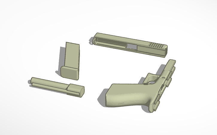 3D design Glock 17 Gen1 - Tinkercad