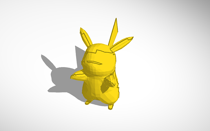 3D design 1d 20 pikachu - Tinkercad