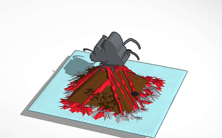 3D design Volcano - Tinkercad