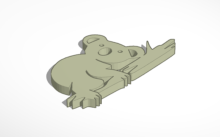 3D design koala - Tinkercad