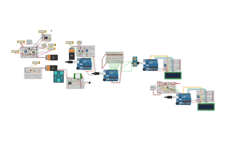 Circuit design Ultrasonic w/ LED using Arduino - Tinkercad