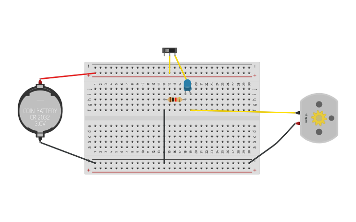 Circuit design 4-TEC-20-21-3-Diodo LED en paralelo con un motor(1) - Tinkercad