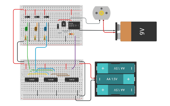 Circuit design Control Motor | Tinkercad Circuit design Control Motor | Tinkercad