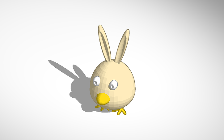3D design Easter Bunny egg - Tinkercad