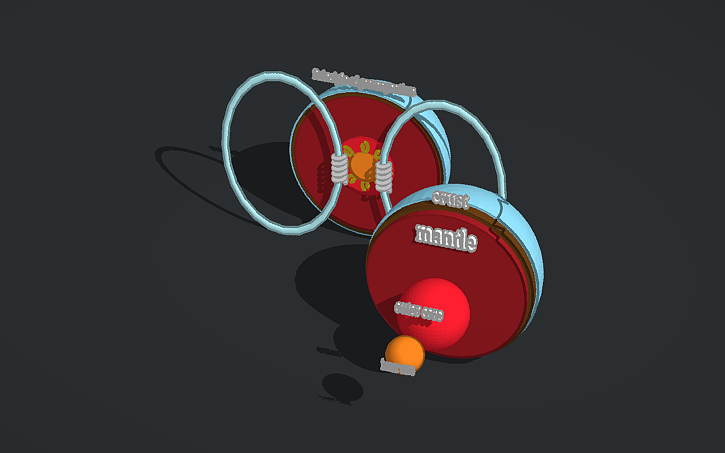 3D design inside of the earth - Tinkercad