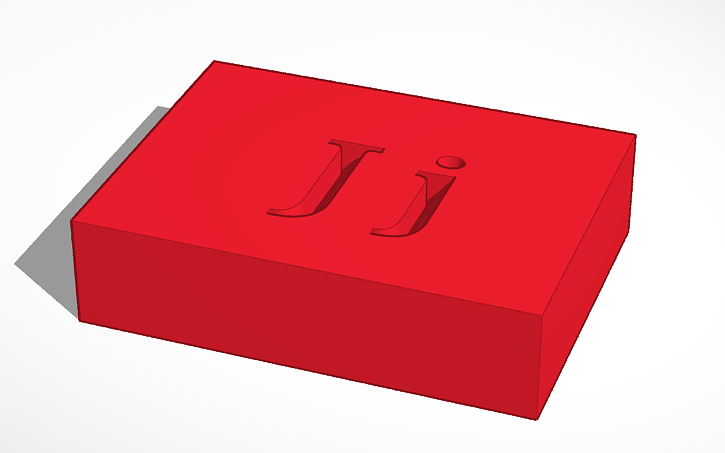 3D design Uppercase And Lowercase Letter J Mold - Tinkercad