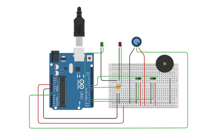 Circuit design Project Seat Belt | Tinkercad