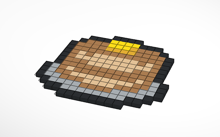 3D design Pancake pixel art | Tinkercad