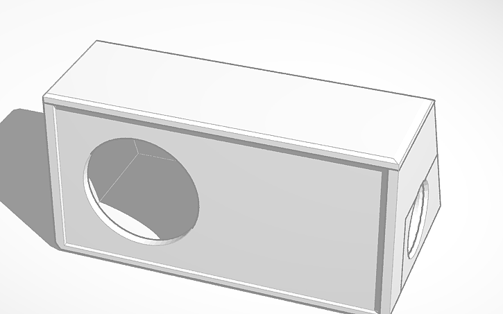 3D design subwoofer box 2. - Tinkercad
