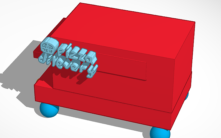 3D design pizza delivery truck | Tinkercad