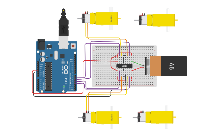 Circuit design robot 1 | Tinkercad