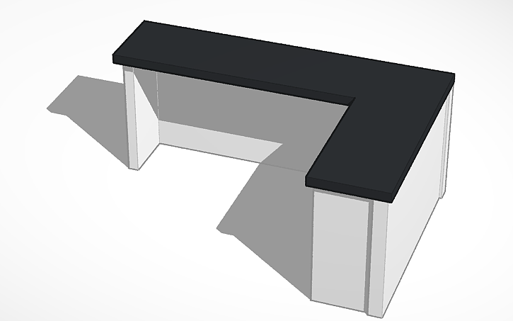3D design Office/Gaming Table - Tinkercad
