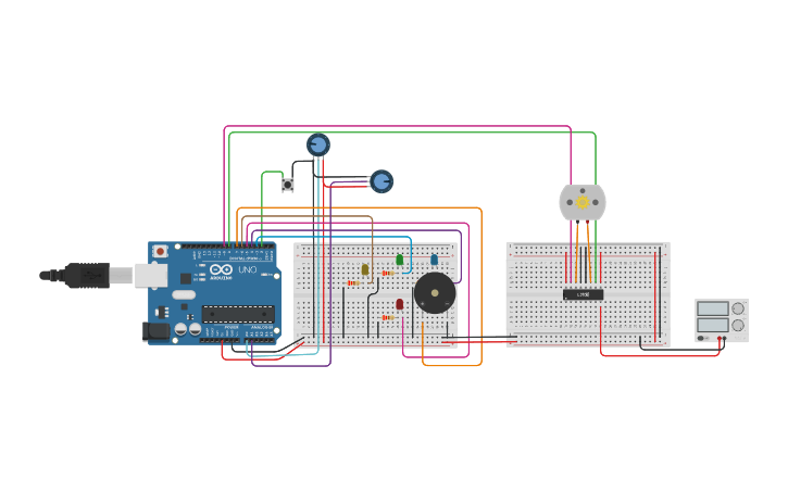 Circuit Design Joystick Con Motor Tinkercad