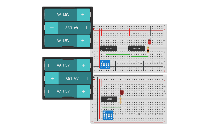 Circuit Design A B Invertido Ou Nor Tinkercad
