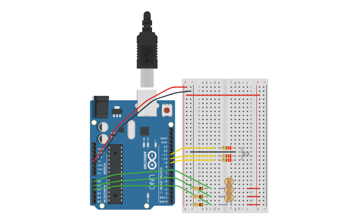 Circuit design Arduino - Tinkercad