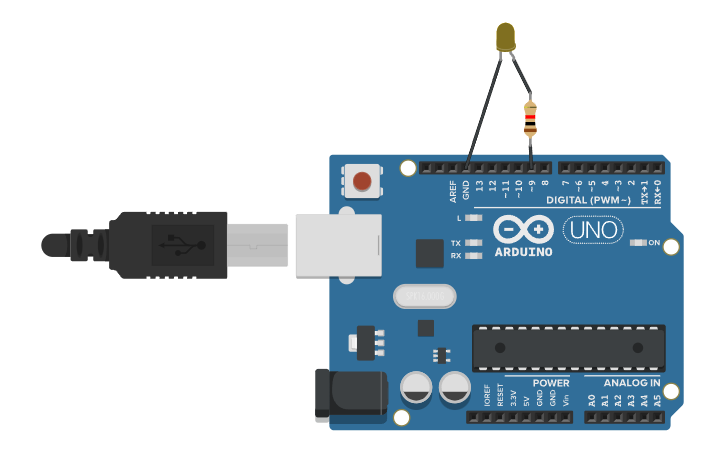 Circuit design Fade LED - Tinkercad