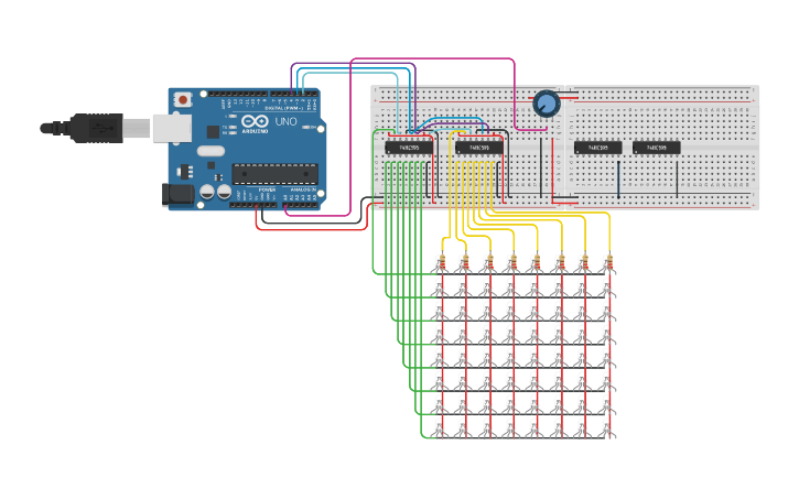 Circuit design Copy of 8x8 LED Matrix Public | Tinkercad