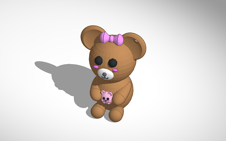 3D design Teddy Bear - Tinkercad