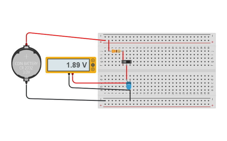 Circuit Design Pila 3 V Tinkercad