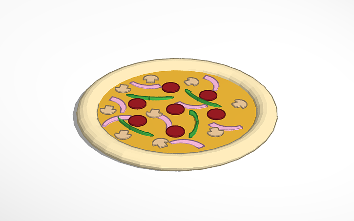 3D design Pizza - Tinkercad