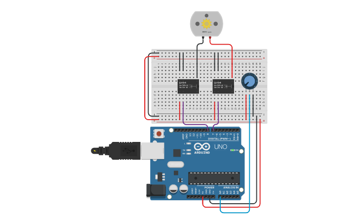 Circuit Design Dc Motor Counter Clockwise Tinkercad