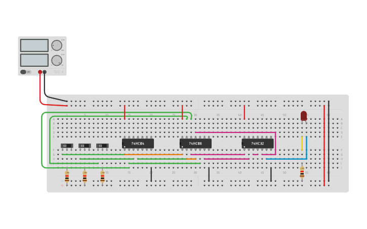 Circuit Design Sop Using Basic Gates Tinkercad