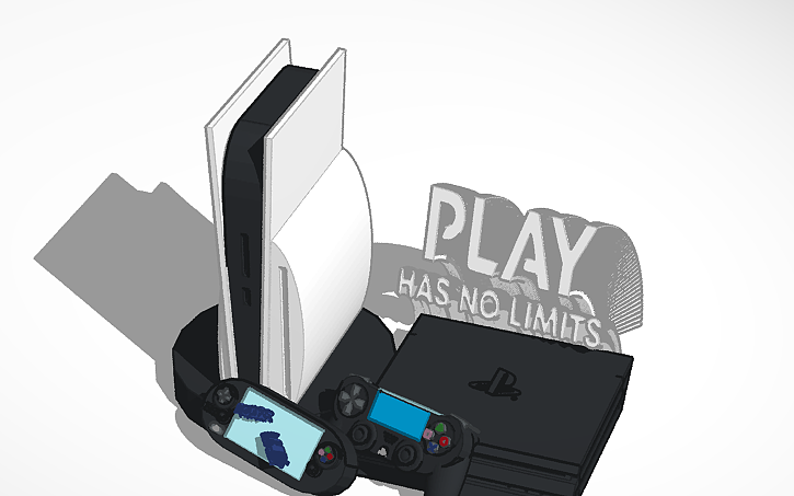 3D design PS5, PS4 and PS VITA Models - Tinkercad