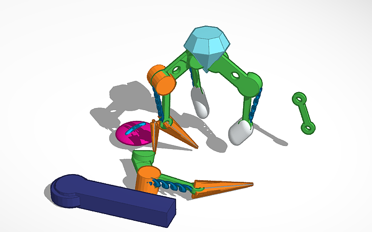 3D design claw 3 grip - Tinkercad