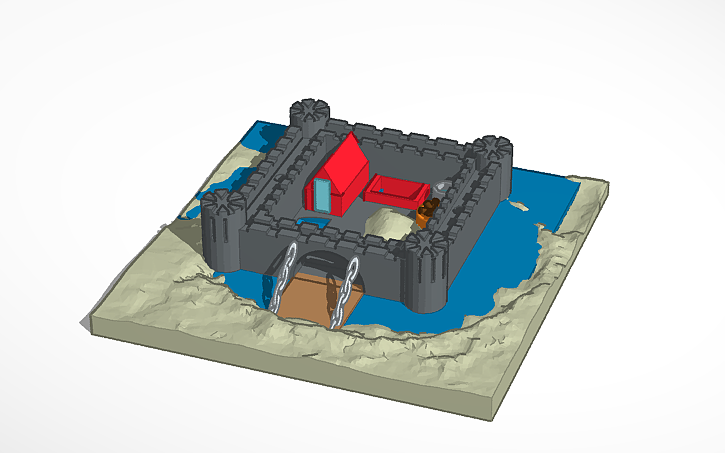 3D design Castle Project - Tinkercad