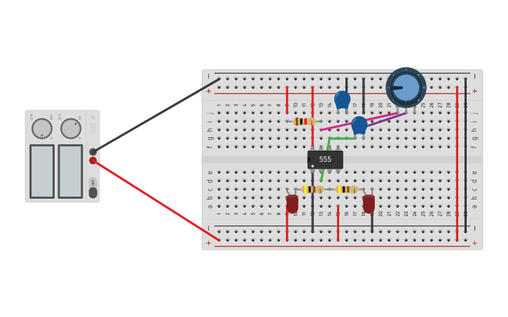 Circuit Design Ci 555 Pisca Duplo Tinkercad 