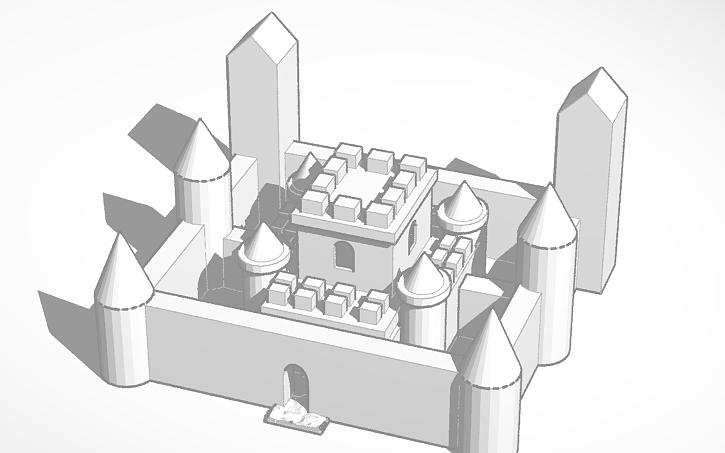 3D design CASTLE - Tinkercad