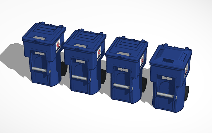 3D design Turkish Trash Bought Out Toter EVR I Recycling Carts - Tinkercad