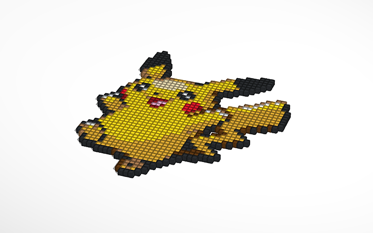 3D design pikachu - Tinkercad