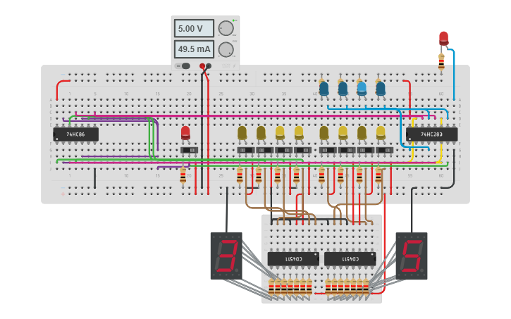 Circuit Design 4 Bit Adder And Subtractor Emanuele Tinkercad