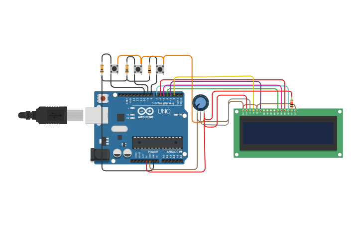 Circuit design Digital Clock - Tinkercad