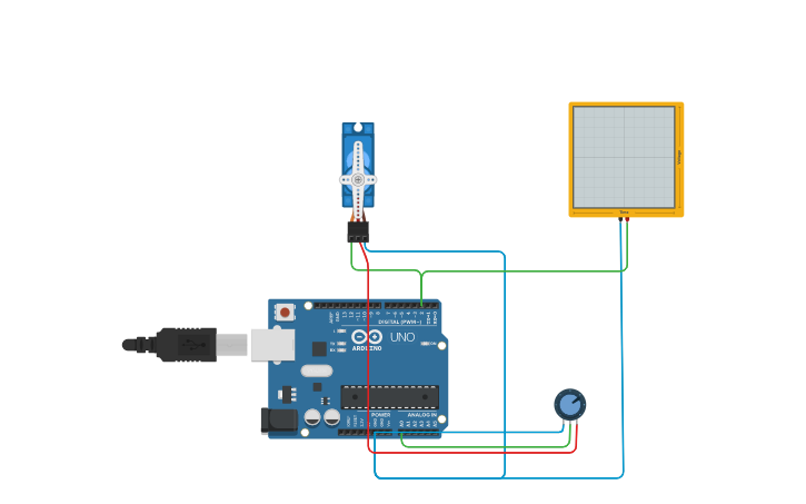 Circuit Design Servo Mit Potentiometer Tinkercad