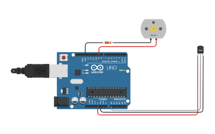 Circuit Design Automatic Fan Tinkercad