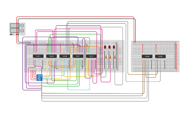 Circuit design Exp - 6 comparators - Tinkercad