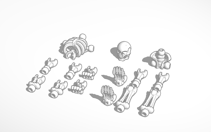 3D design human skeleton - Tinkercad