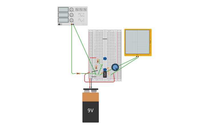 Circuit design Inverting Amplifier - Tinkercad