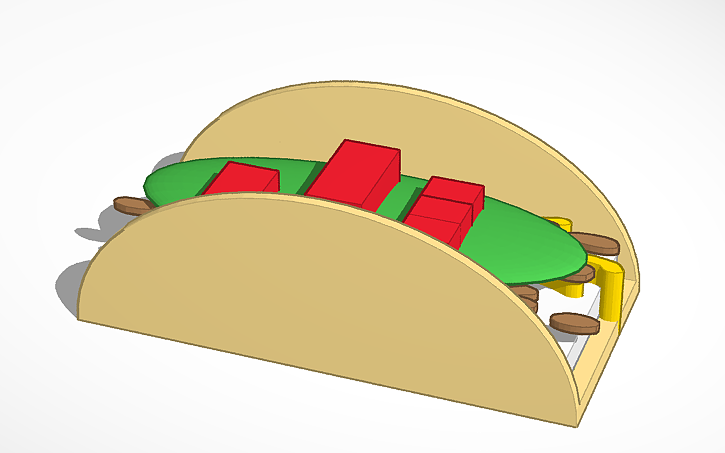 3D design Taco - Tinkercad