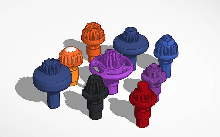 3D design custom beyblade x bit designs set 1 - Tinkercad
