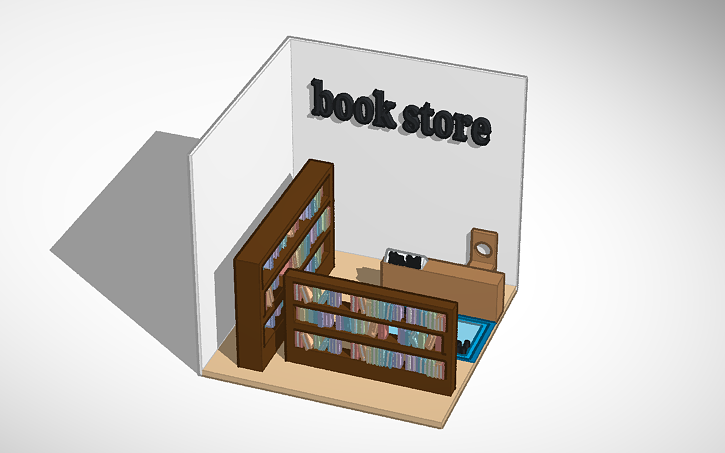 3d Design Book Store Tinkercad
