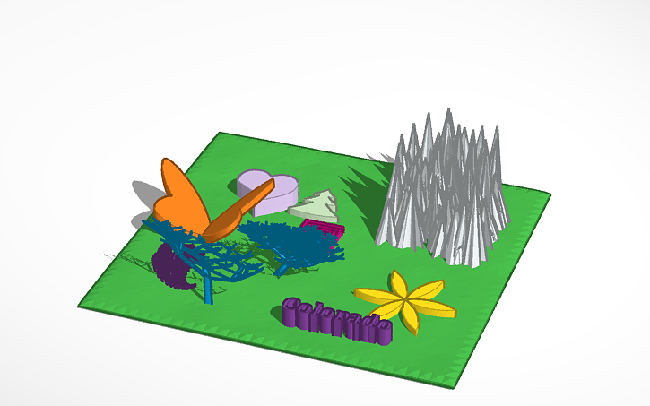 3D design landscape fantasy - Tinkercad