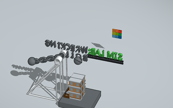3d Design Sim Lab Wrecking Ball Tinkercad