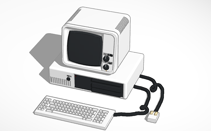 3D design 1985 PC - Tinkercad