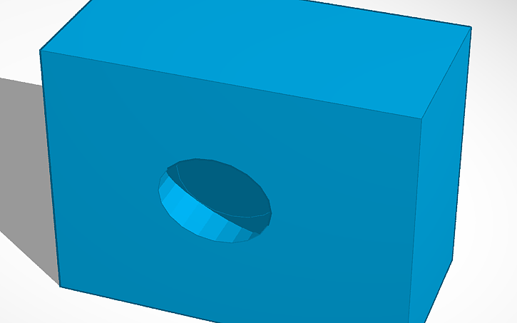 3D design My box with a hole - Tinkercad