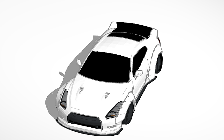 3D design Nissan GTR - Tinkercad