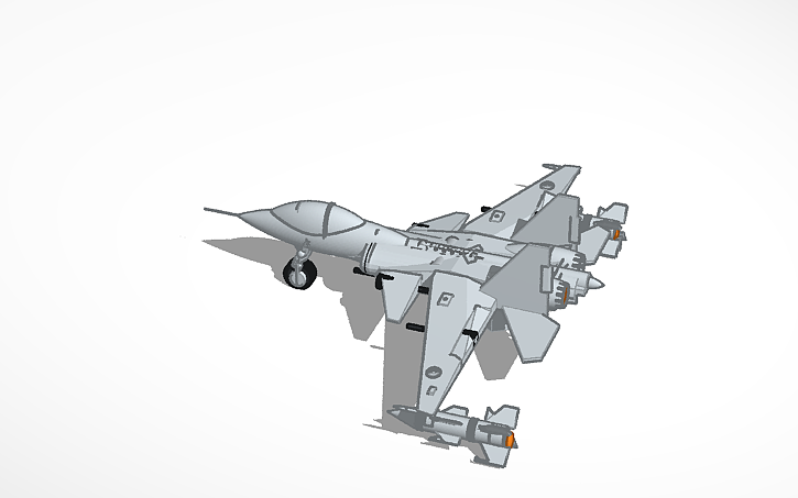 3D design Fighter jet - Tinkercad